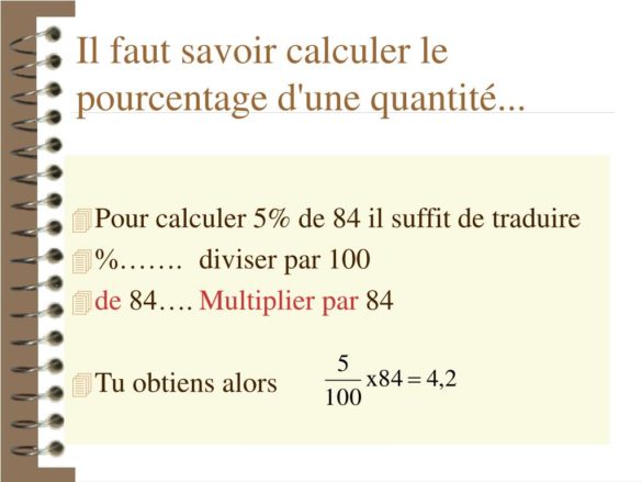 Comment trouver le pourcentage d'un total ? - Housekeeping Magazine ...